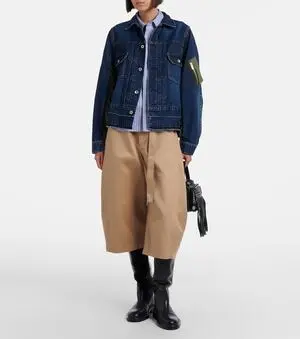 Sacai Denim Bomber Jacket - Blue