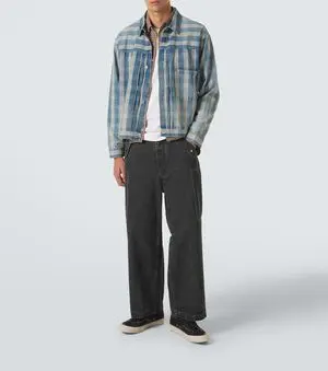 A.PRESSE Checked Denim Jacket