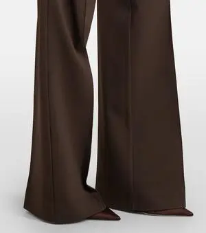 Sportmax Belted Crepe Straight-leg Pants