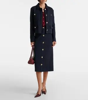 Max Mara Cotton-blend Cropped Jacket