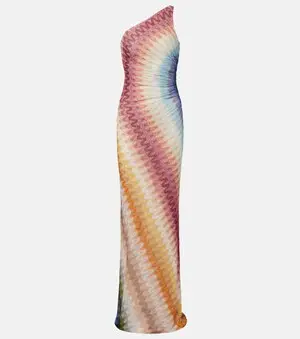 Missoni Gathered One-shoulder Maxi Dress - Multicoloured