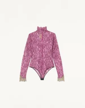 Valentino Garavani Lace Bodysuit - Maroon