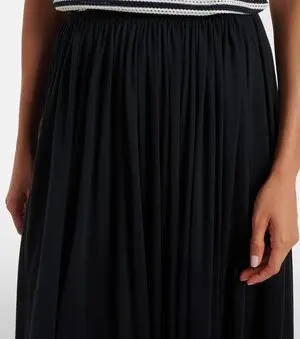 Max Mara Jersey Maxi Skirt - Blue