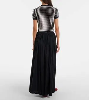 Max Mara Jersey Maxi Skirt - Blue