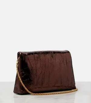 Dries Van Noten Metallic Leather Clutch
