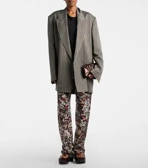 Dries Van Noten Metallic Leather Clutch