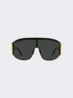 Loewe Speed Shield Sunglasses Matte And Smoke Lenses - Black