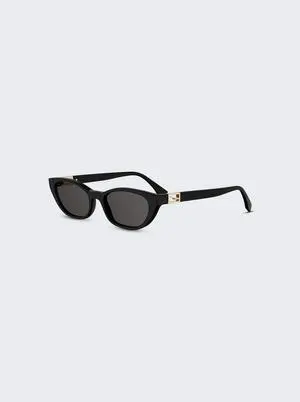Fendi Shiny Acetate Cat-eye Sunglasses With Gold Ff Motif