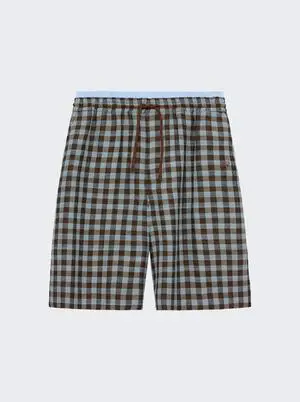 Loewe Drawstring Shorts Blue And Brown - Multi