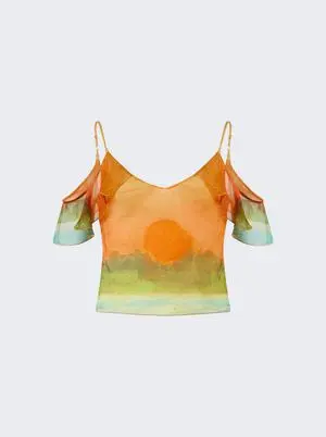 DONDE ESTEBAN Formentera Silk Chiffon Cami