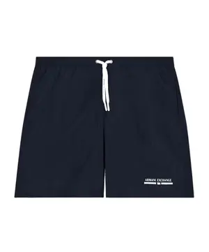 Armani Exchange Drawstring-fastening Swim Shorts - Navy Blue