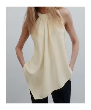 Marella Asymmetric Envers Satin Top