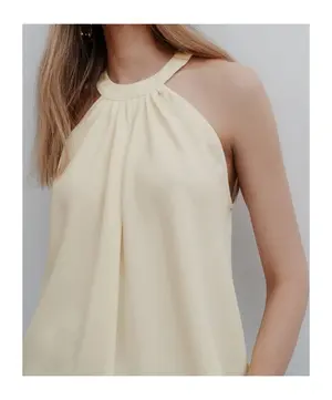 Marella Asymmetric Envers Satin Top