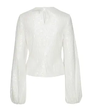 ROTATE BY BIRGER CHRISTENSEN Sequin-embellished Crewneck Top