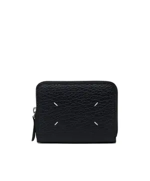 MAISON MARGIELA Four Stitches Zip Wallet Small - Black