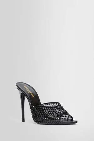 Saint Laurent Embellished Pointed Toe High Heel Sandals