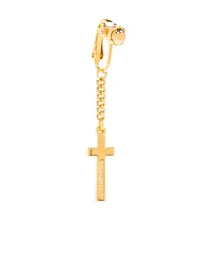 Dsquared2 Cross Pendant Clip-on Single Earring - Yellow
