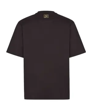 Fendi Logo Glittered Crewneck T-shirt