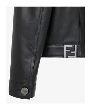 Fendi Long Sleeve Leather Jacket