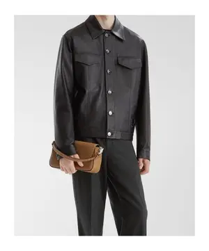 Fendi Long Sleeve Leather Jacket
