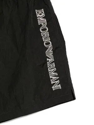 Emporio Armani Logo-embroidered Drawstring Swim Shorts
