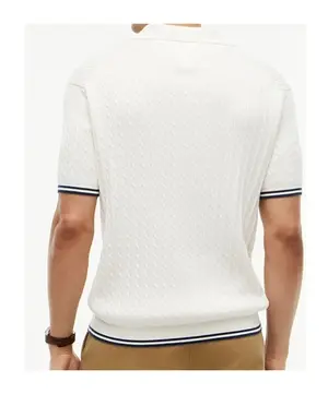 Tommy Hilfiger Cable-knit Polo Sweater