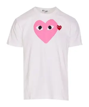 Play Comme Des Garcon Crew Neck Short-sleeved T-shirt - White