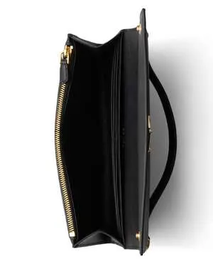 Prada Saffiano Leather Wallet With Shoulder Strap
