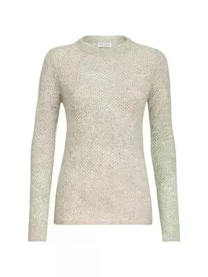 Brunello Cucinelli Sequin Embellished Knitted Sweater - Neutrals