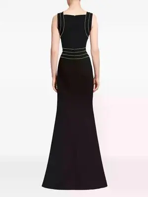 Elie Saab Embellished-trim Cady Dress