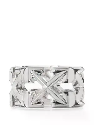 Off-White Arrow Openwork Ring - Silver
