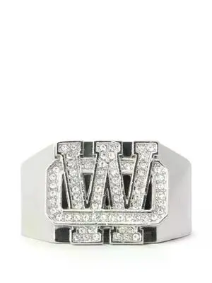 Off-White Bling Strass Arrow Signet Ring