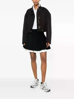 Sandro Pleated Hem Knitted Mini Skirt