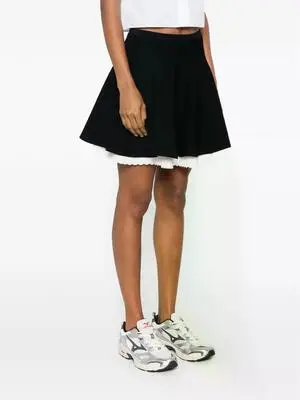 Sandro Pleated Hem Knitted Mini Skirt