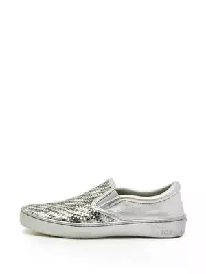 Dior Woven Houndstooth Sneakers - Silver