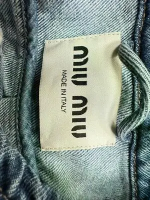 Miu Miu Washed Denim Cropped Shirt