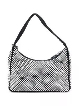 Prada Re-edition 2005 Shoulder Bag Crystal Embellished Satin - Black