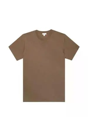Sunspel Riviera Crew-neck Cotton T-shirt - Brown