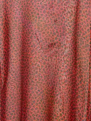 Dior Leopard-print Silk Midi Skirt - Red