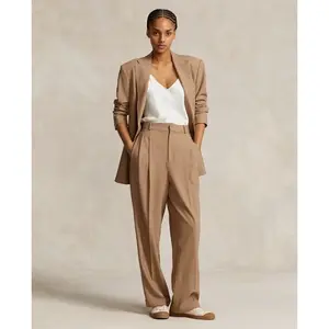 Ralph Lauren Single-breasted Stretch Wool Blazer - Camel