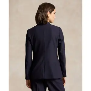 Ralph Lauren Single-breasted Stretch Wool Blazer - Navy