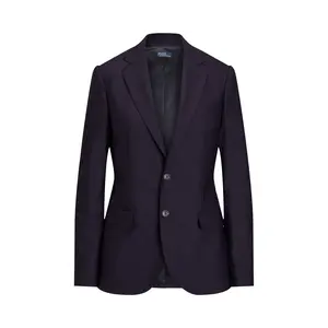 Ralph Lauren Single-breasted Stretch Wool Blazer - Navy
