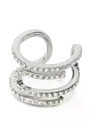 Off-White Paperclip Strass-embellished Ring