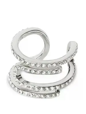 Off-White Paperclip Strass-embellished Ring