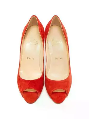 CHRISTIAN LOUBOUTIN Peep-toe Pumps - Red
