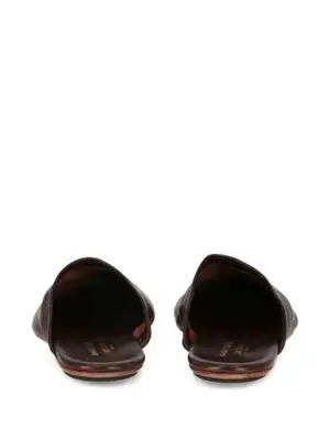 Todd Snyder Grained Leather Mules