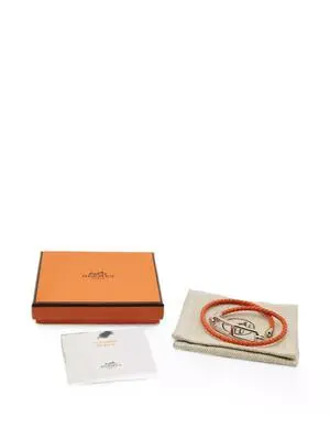 Hermès Roulis Braided Leather Bracelet