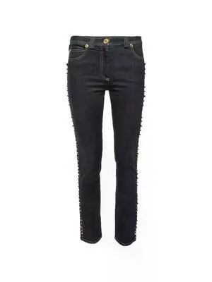 Versace Slim-fit Studded Jeans