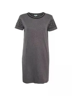 Kenzo Logo Print Jersey T-shirt Midi Dress - Grey