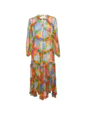 Zimmermann Floral-print Ruffled Maxi Dress - Orange